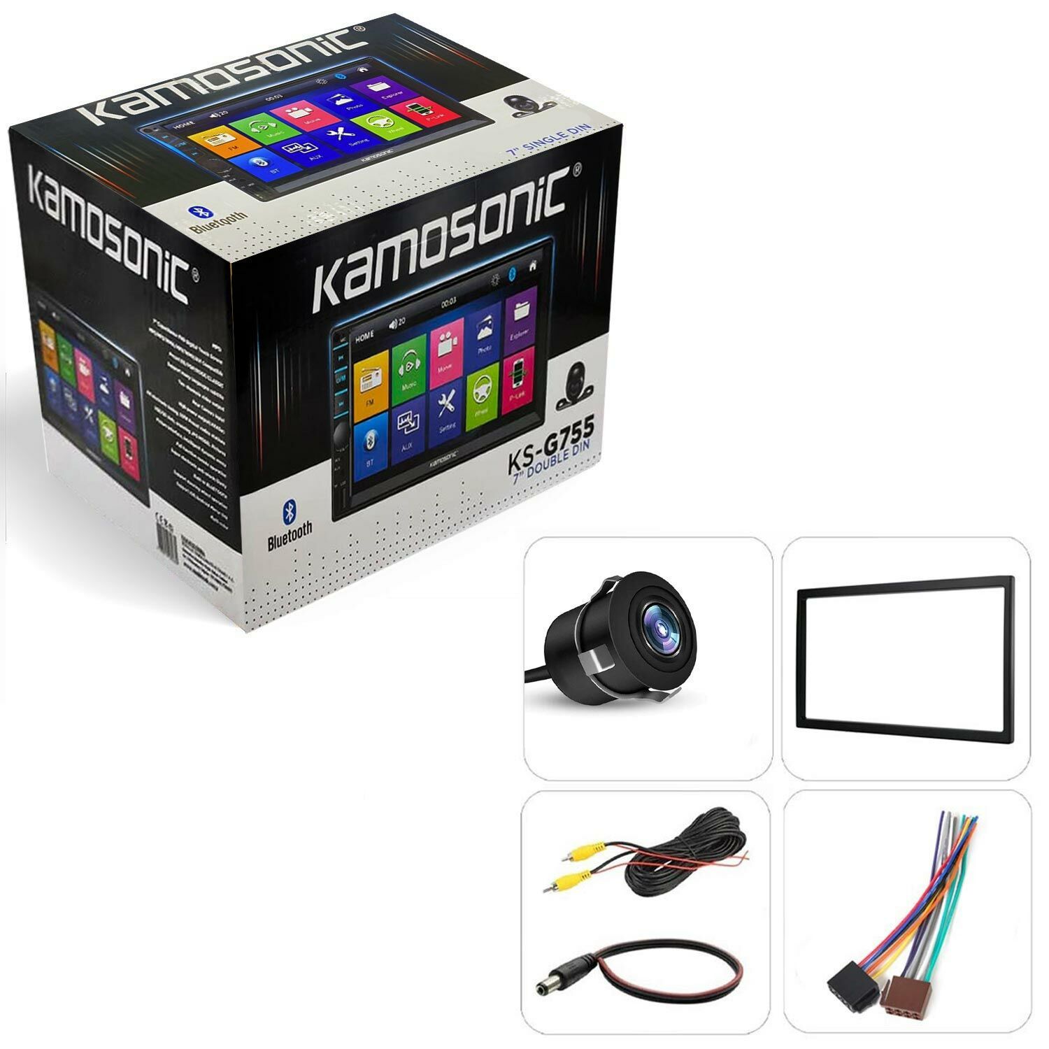 KAMOSONIC KS-G755 Double Teyp 7" 4x45 Watt Mirrorlink